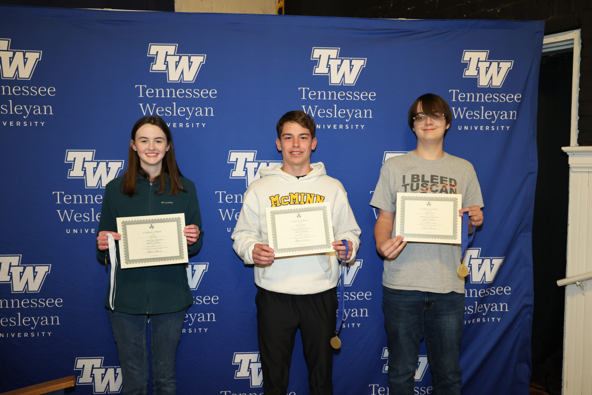 2026 TMTA Math Competition Winners | Tennessee Wesleyan University